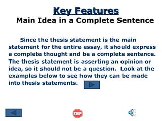 Thesis statement | PPT