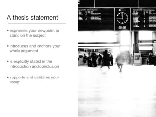 Thesis statement | PPT