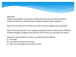 Thesis statement | PPTX