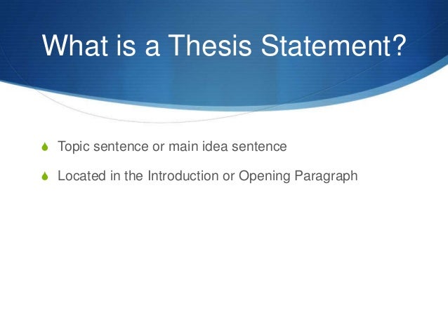 Thesis statement