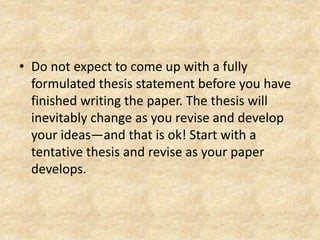 Thesis statement | PPTX