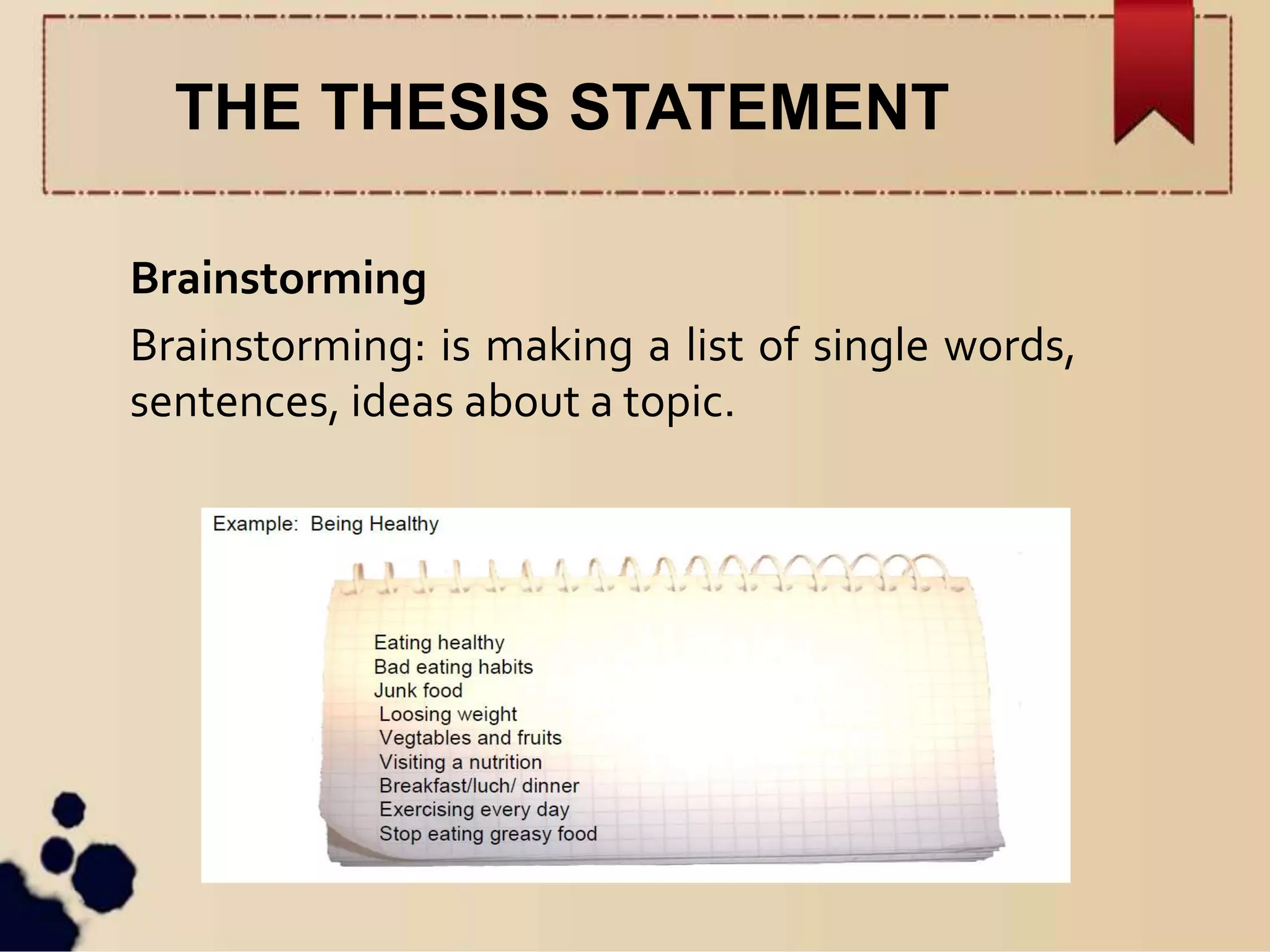 Thesis statement | PPT