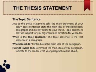 Thesis statement | PPT