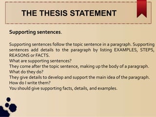Thesis statement | PPT