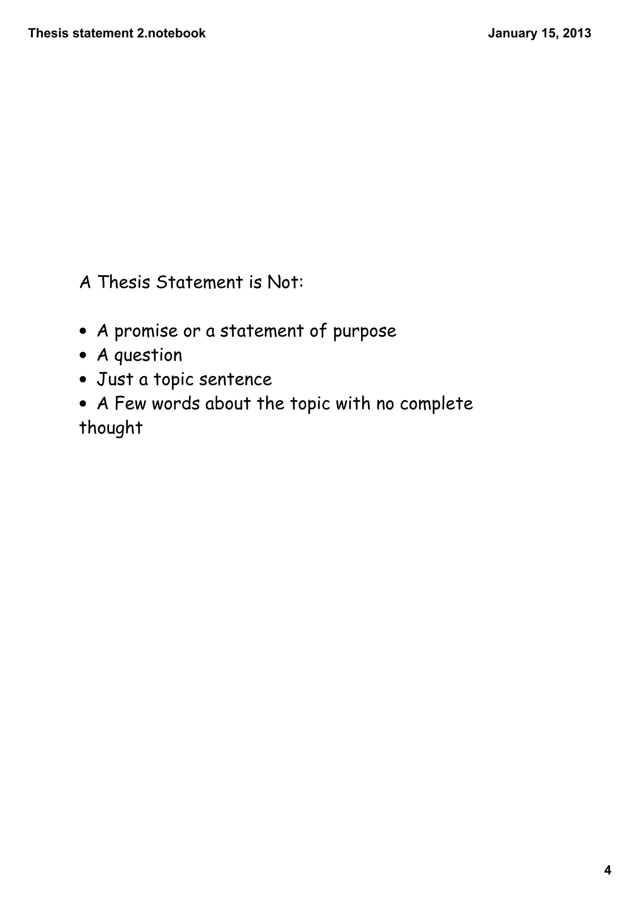 Thesis statement 7th grade | PDF