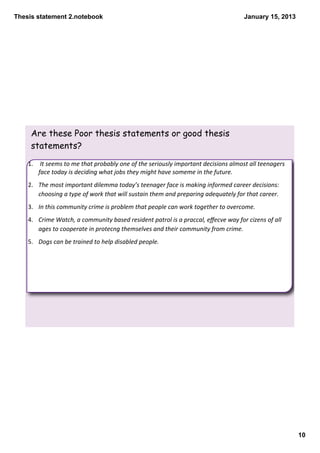 Thesis statement 7th grade | PDF