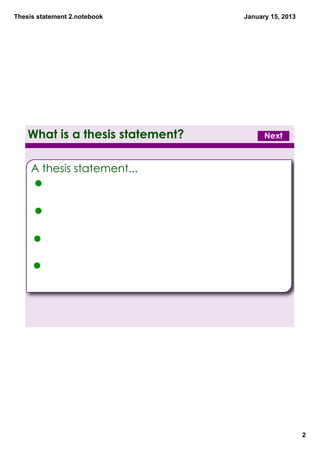Thesis statement 7th grade | PDF