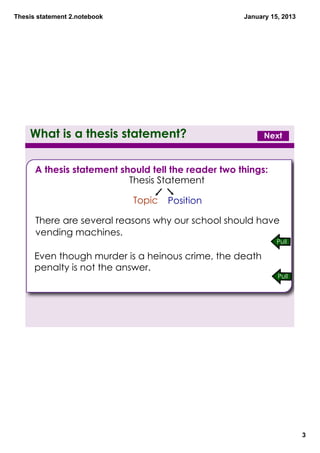 Thesis statement 7th grade | PDF