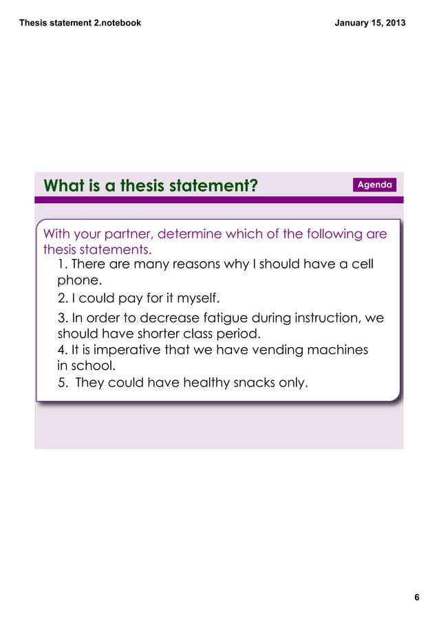 Thesis statement 7th grade | PDF | Education