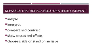 THESIS STATEMENT_0.pptx jeididjjejdjdjdkdj | PPT