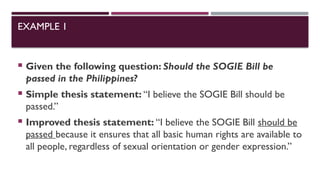 THESIS STATEMENT_0.pptx jeididjjejdjdjdkdj | PPT