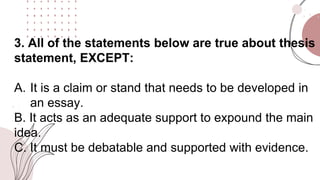 THESIS STATEMENT AND OUTLINE READING TEXT.pptx