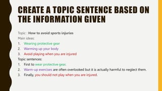 Simple way of writing Thesis statement and topic sentence.pptx