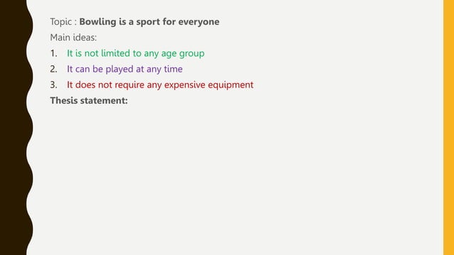 Simple way of writing Thesis statement and topic sentence.pptx