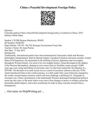 Thesis Statement Examples For History Essays | PDF