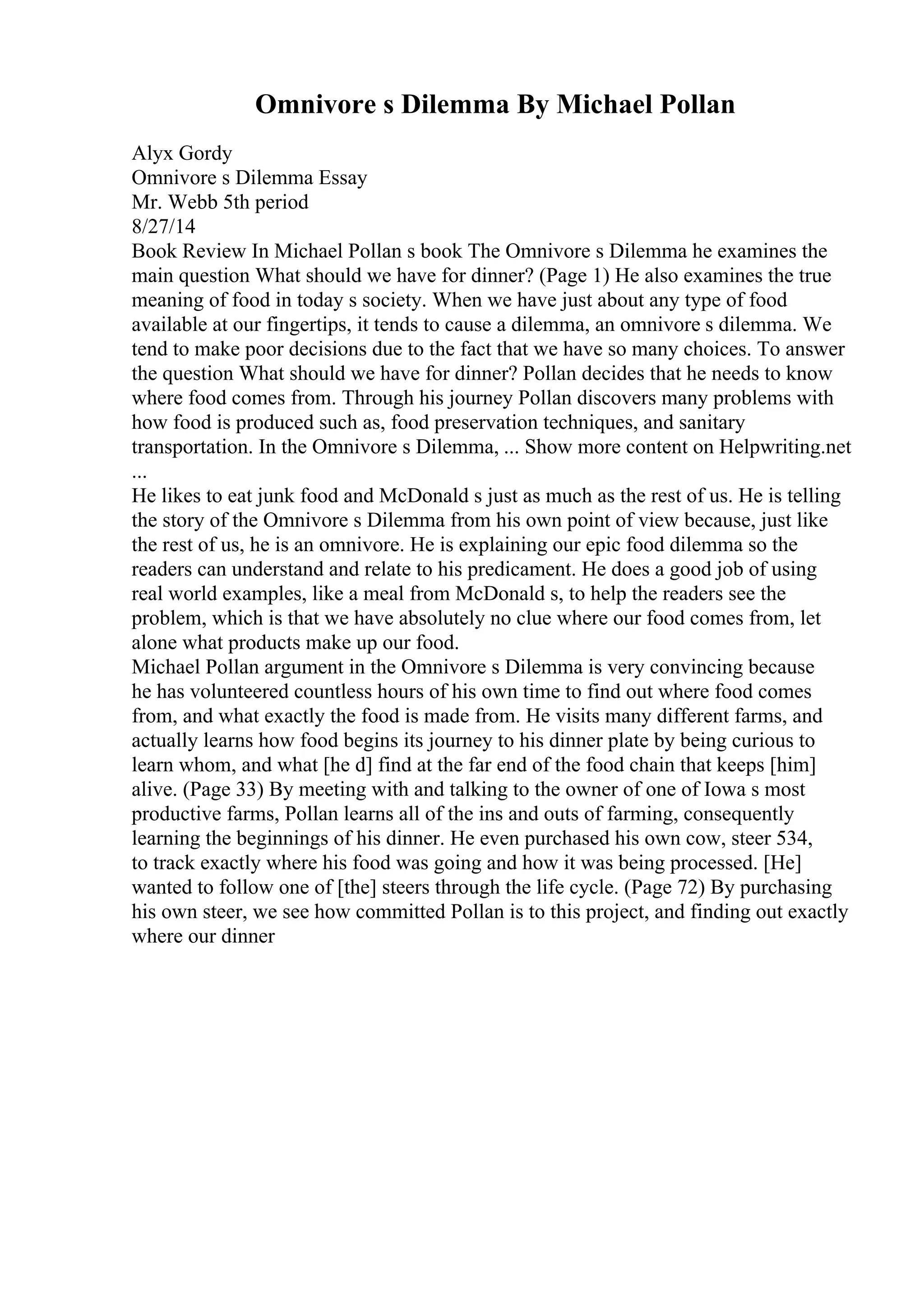 Thesis Statement Examples For Persuasive Essays | PDF