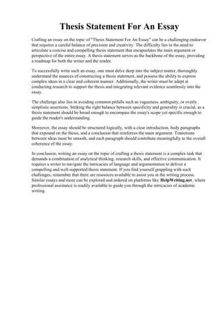 Thesis Statement For An Essay.pdf