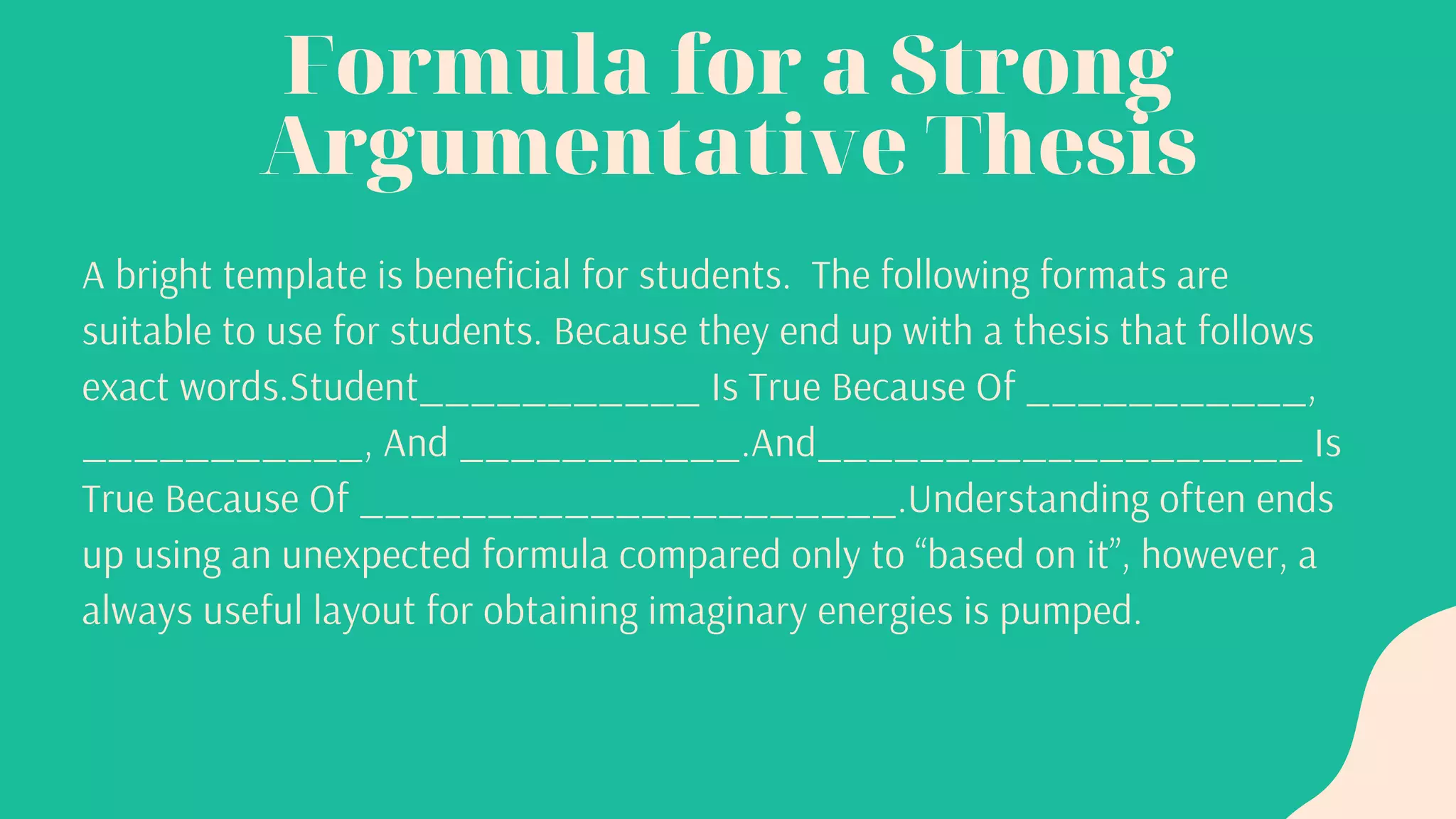 Thesis Statement Formats Types Of Thesis PPT