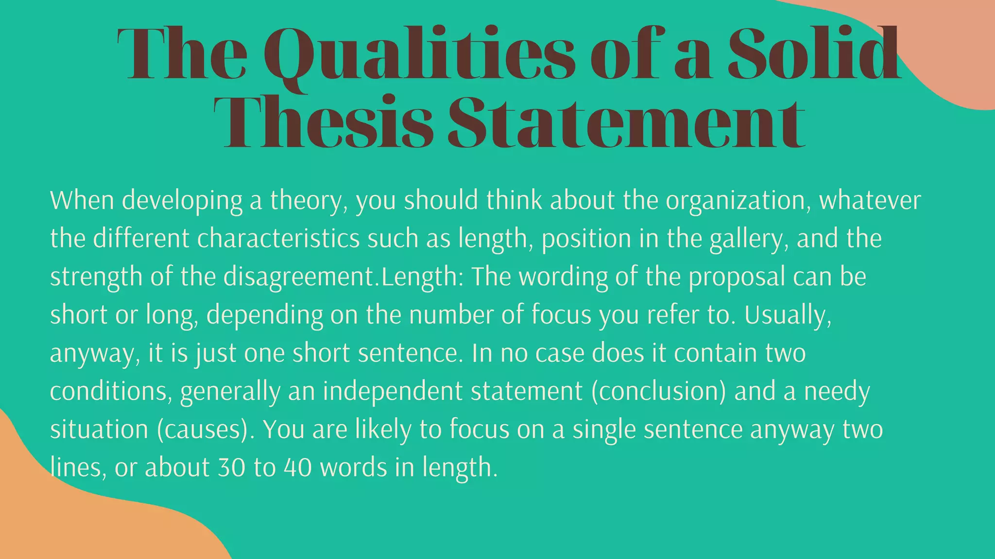 Thesis Statement Formats Types Of Thesis PPT
