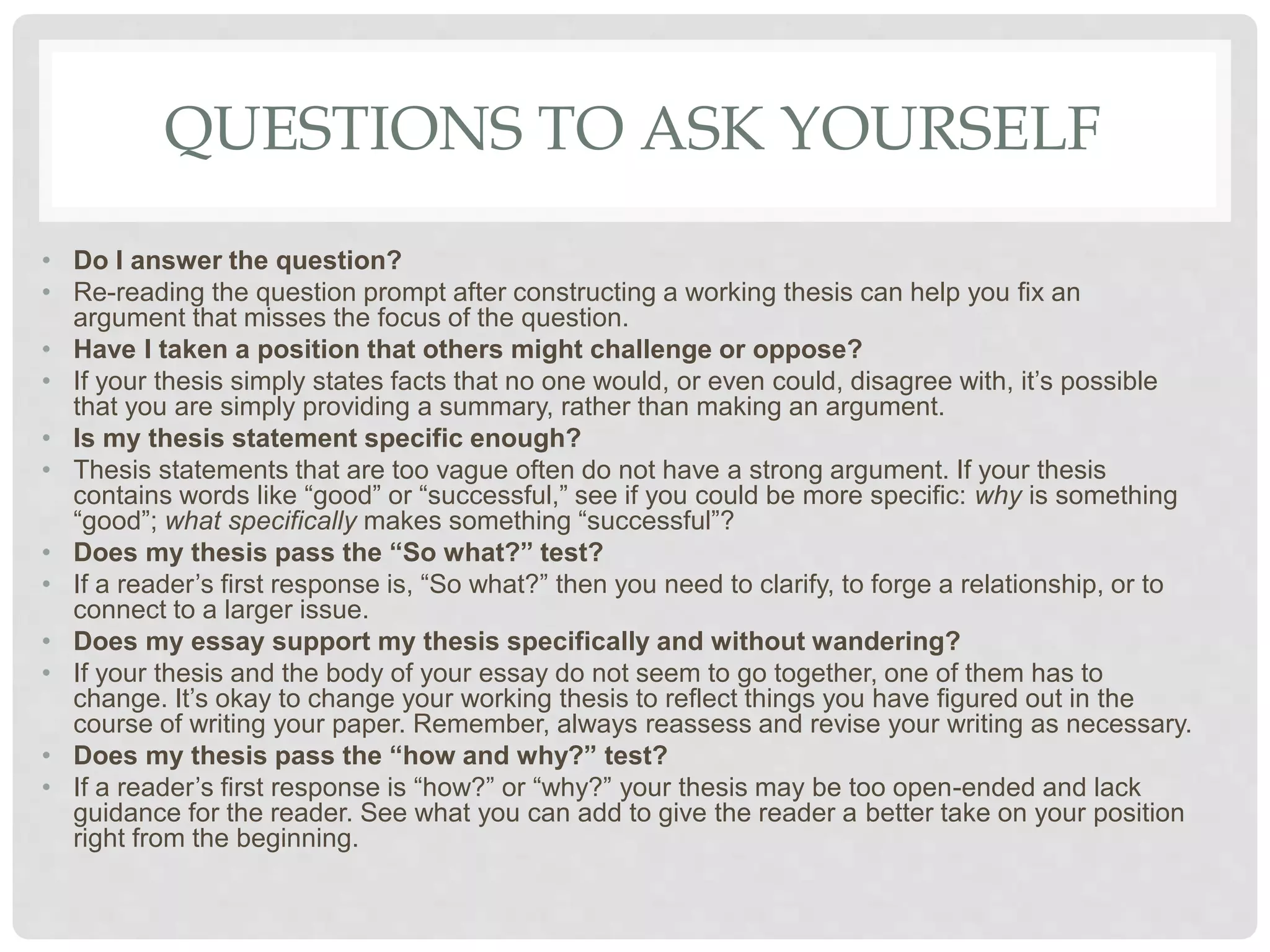 Thesis Statement Lesson | PPTX