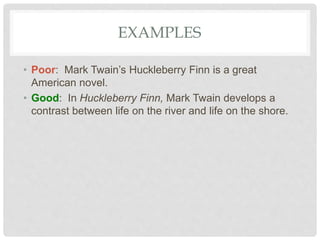 Thesis Statement Lesson | PPTX