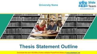 Thesis Statement Outline PowerPoint Presentation Slides | PDF