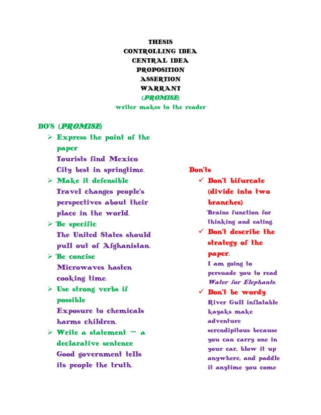 Thesis statement poster | DOCX