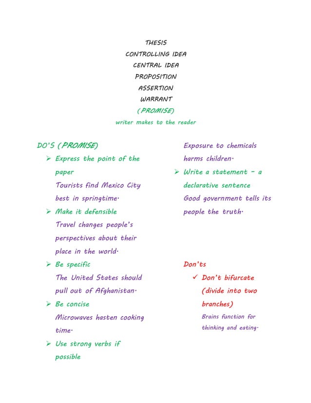 Thesis statement poster | PDF