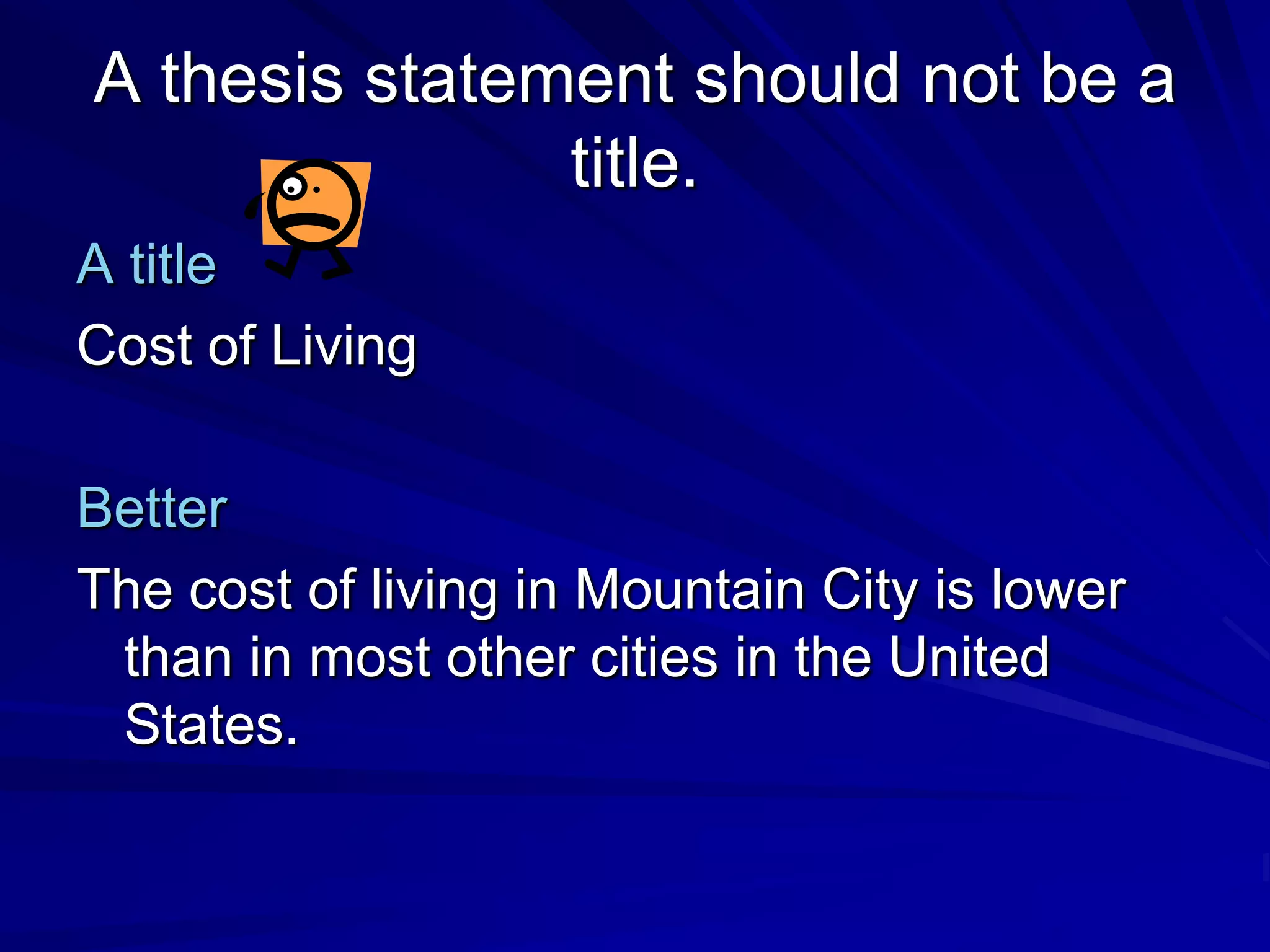 Thesis statement ppt | PPTX