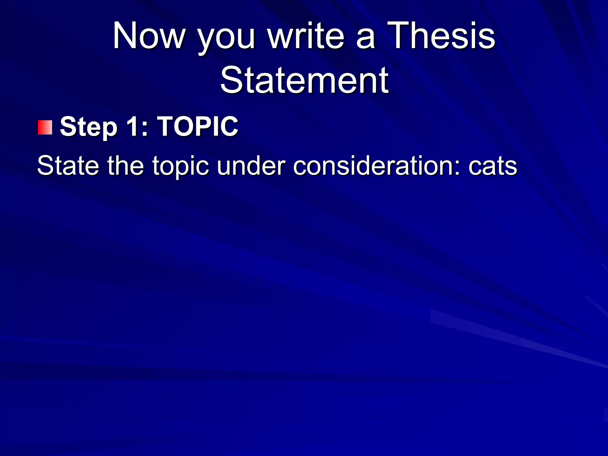 Thesis statement ppt | PPTX