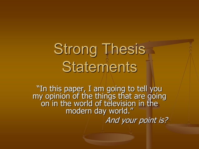 Thesis Statement Presentation | PPTX