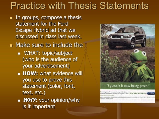 Thesis Statement Presentation | PPT