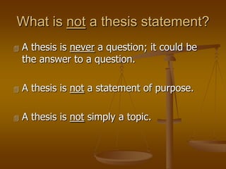 Thesis Statement Presentation | PPTX
