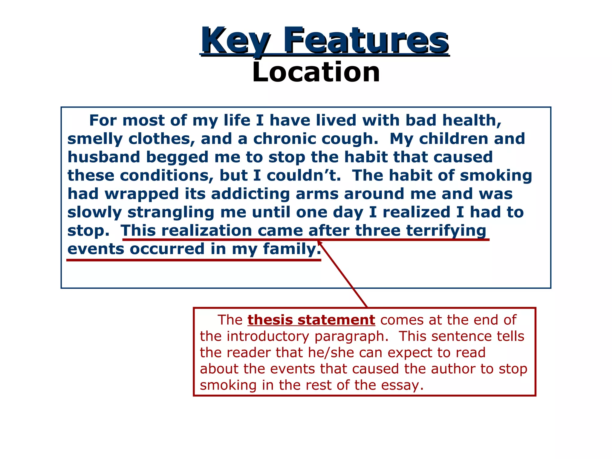 The Thesis Statement: A Road Map for your Essay | PPT