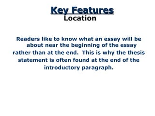 The Thesis Statement: A Road Map for your Essay | PPT