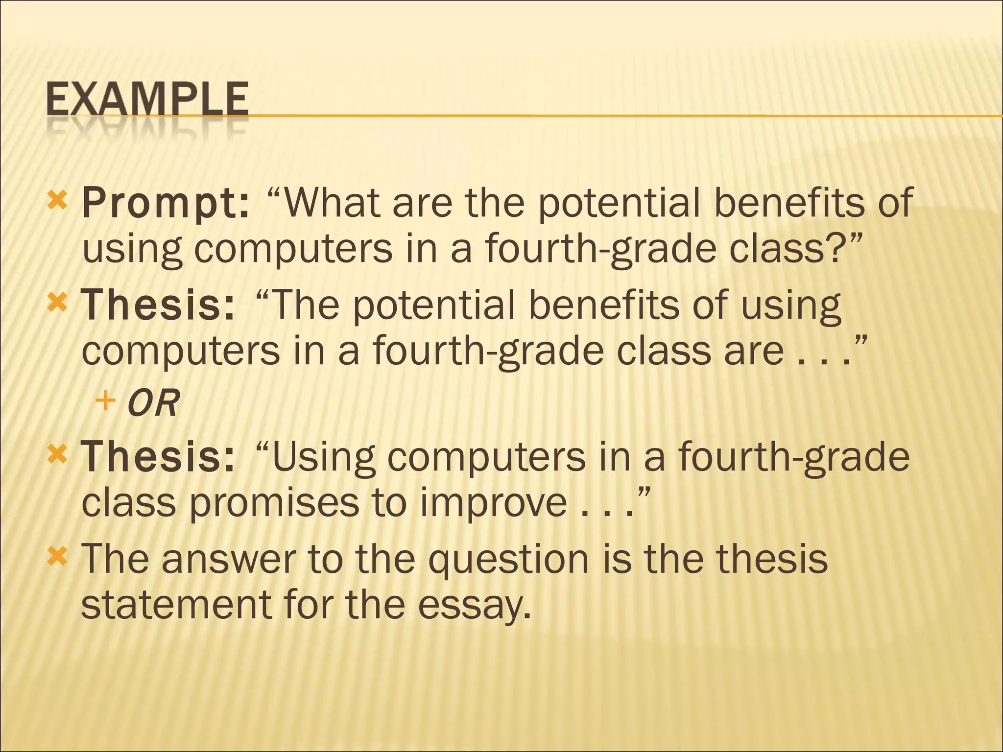 Thesis statements | PPT