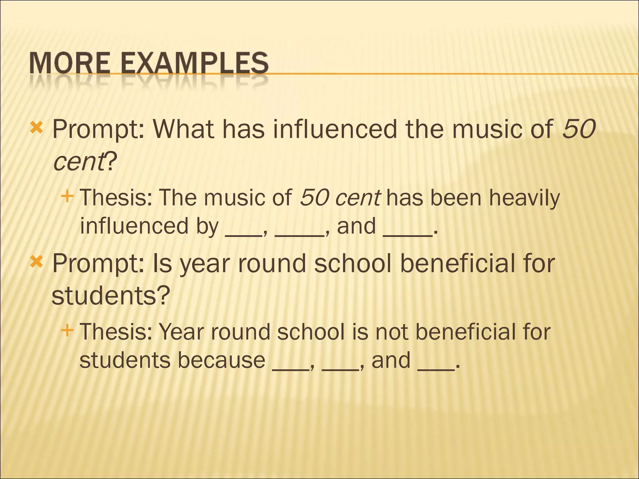 Thesis statements | PPT