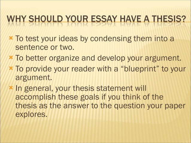 Thesis statements | PPT