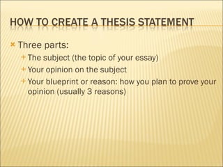 Thesis statements | PPT