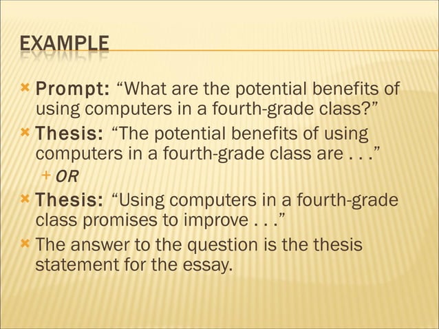 Thesis statements | PPT