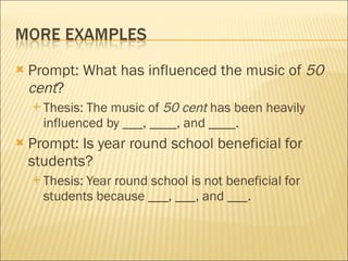 Thesis statements | PPT