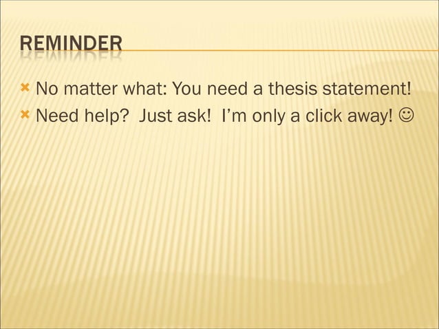 Thesis statements | PPT