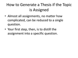 Thesis Statements | PPTX