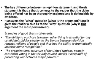 Thesis Statements | PPTX