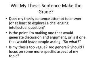 Thesis Statements | PPTX