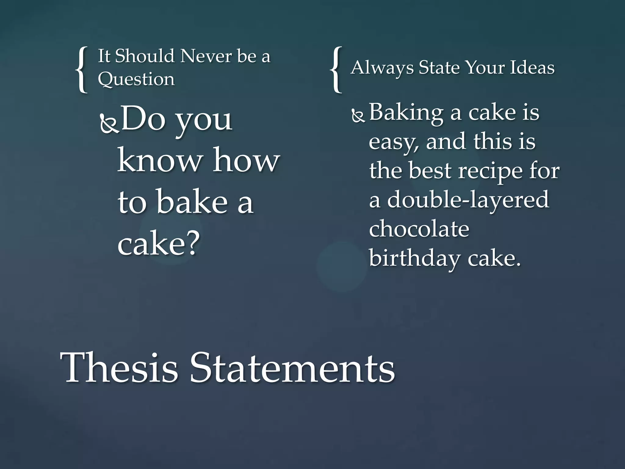 Thesis statements | PPTX