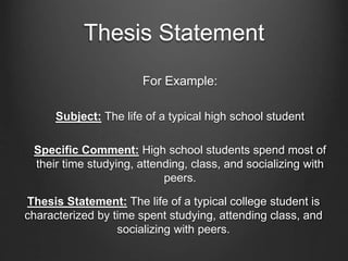Thesis statements | PPTX