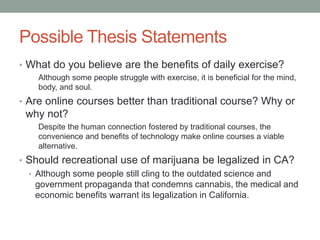 Thesis statements | PPTX
