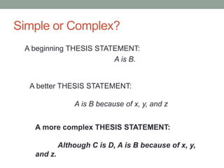 Thesis statements | PPTX