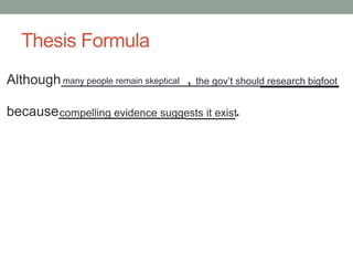Thesis statements | PPTX